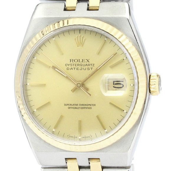 Rolex | Accessories | Polished Rolex Datejust Quartz Datejust 8k Gold ...